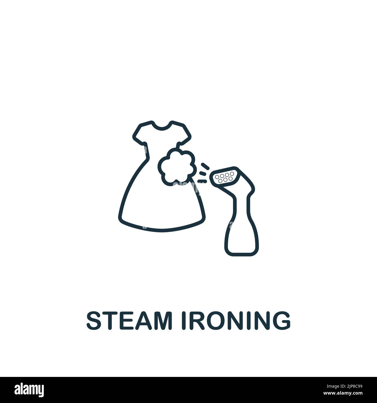 Steam Ironing icon. Line simple icon for templates, web design and ...
