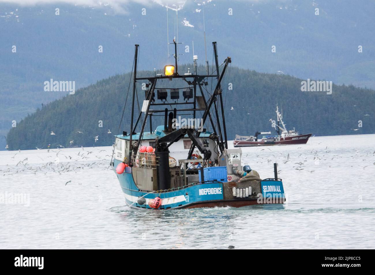 Fishing boats at Whittier Harbor, Alaska Stock Photo - Alamy