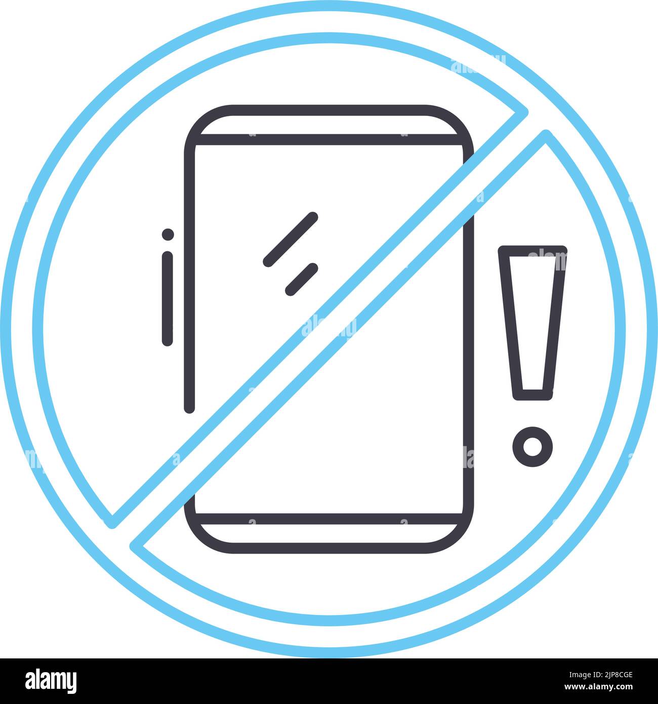 avoid distractions line icon, outline symbol, vector illustration ... avoid distractions line icon, outline symbol, vector illustration ...