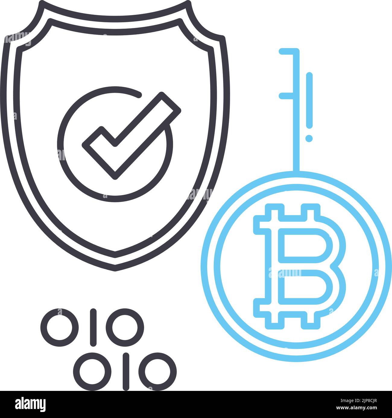 bitcoin encryption line icon, outline symbol, vector illustration ... bitcoin encryption line icon, outline symbol, vector illustration ...