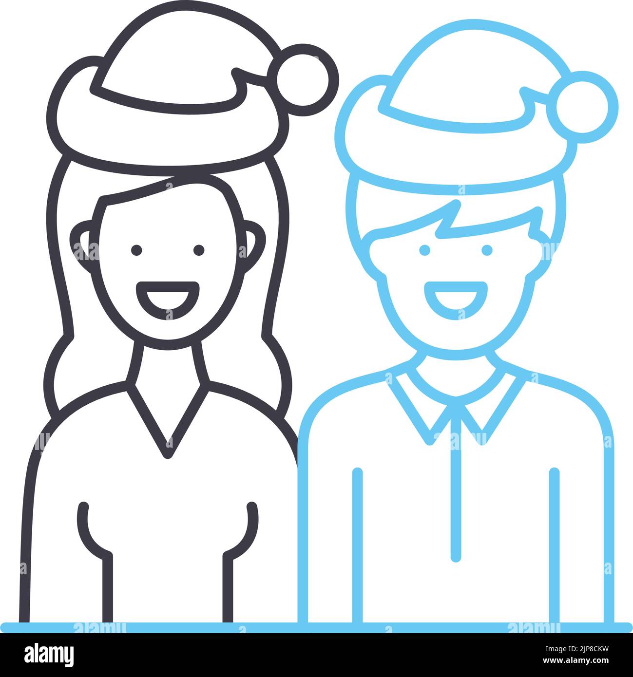 family line icon, outline symbol, vector illustration, concept sign ...