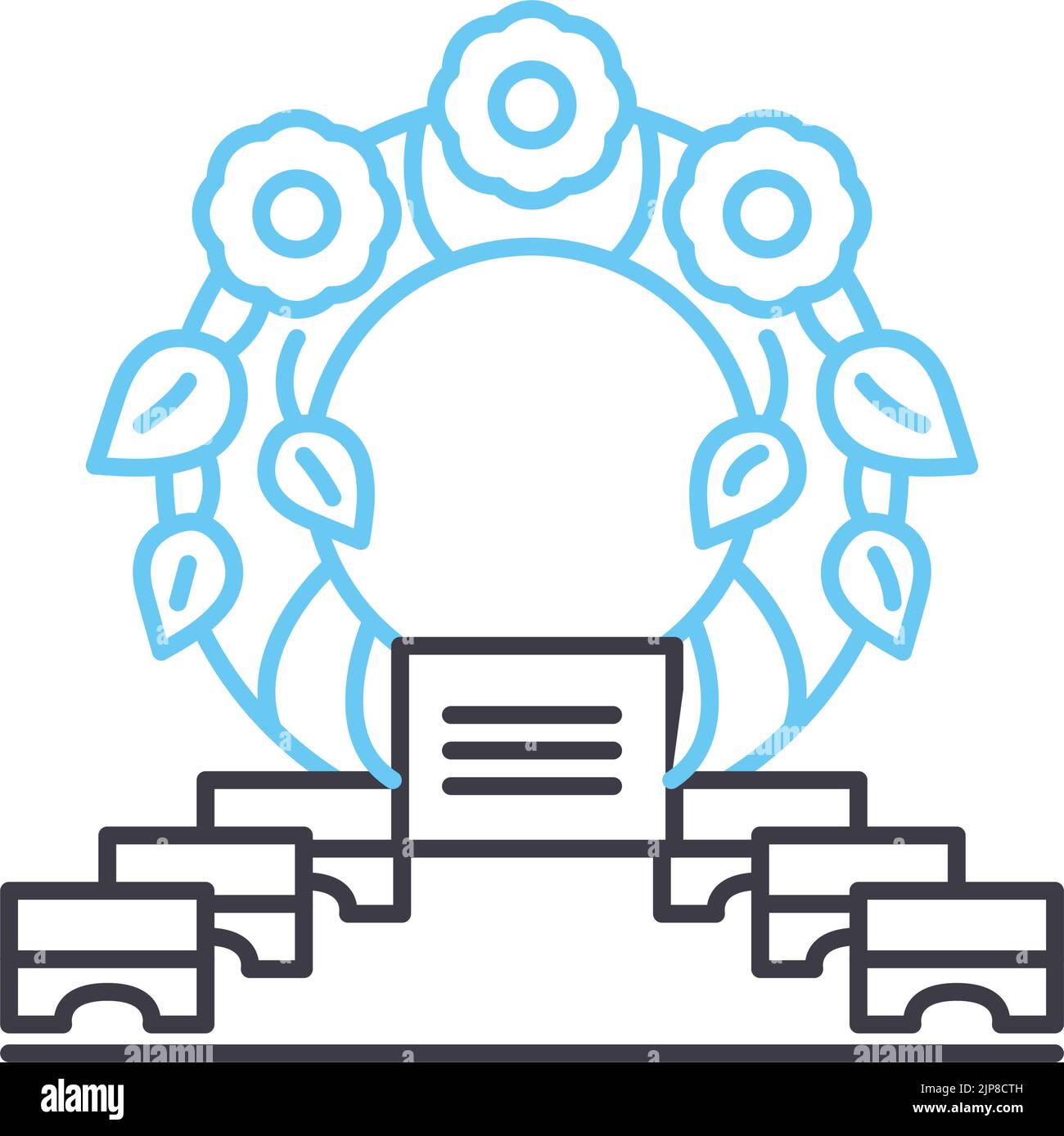 ceremony line icon, outline symbol, vector illustration, concept sign ...