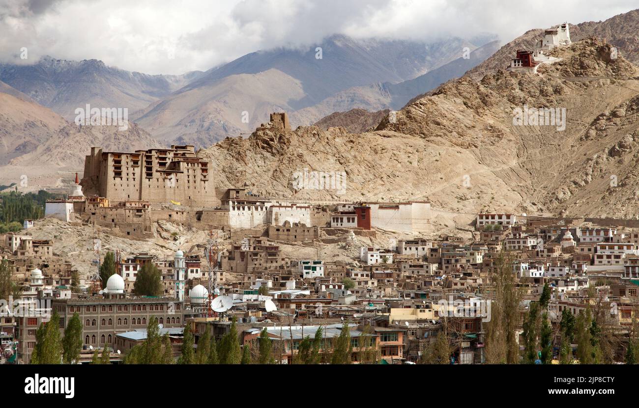 View of Leh Palace - Namgyal Tsemo Gompa - Leh - Ladakh - Jammu and ...