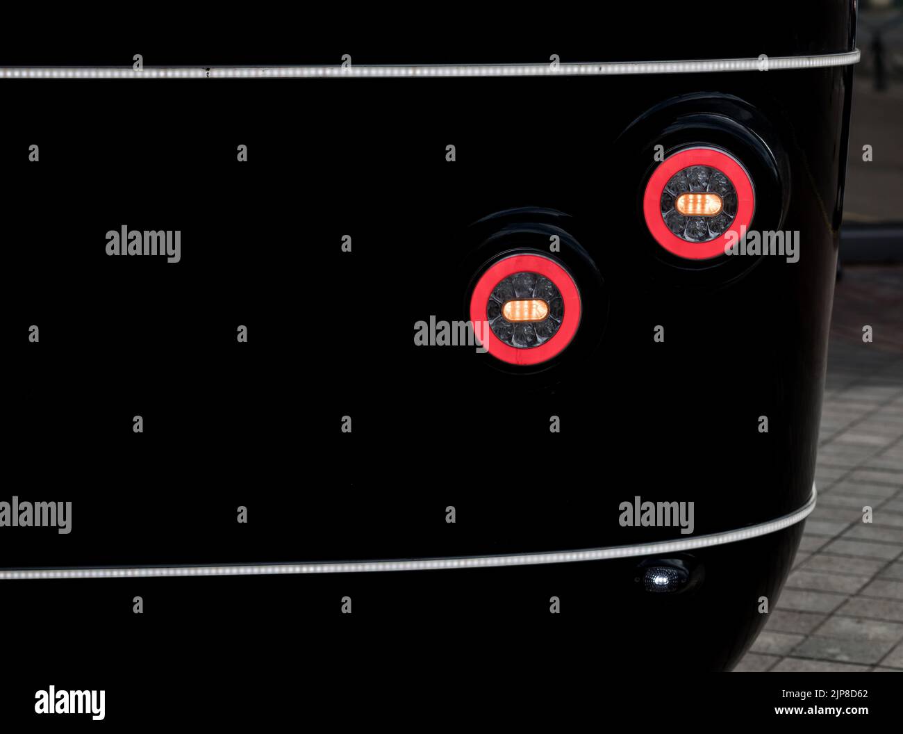 Truck rear side closeup. Detail on the rear light Stock Photo - Alamy