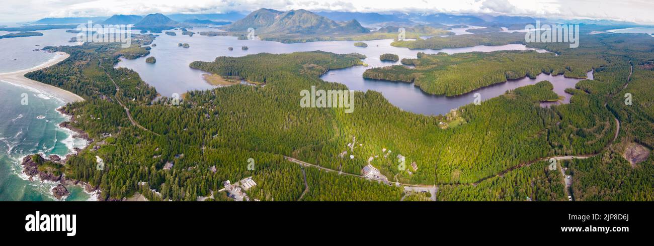Aerial long beach vancouver island hi-res stock photography and images ...