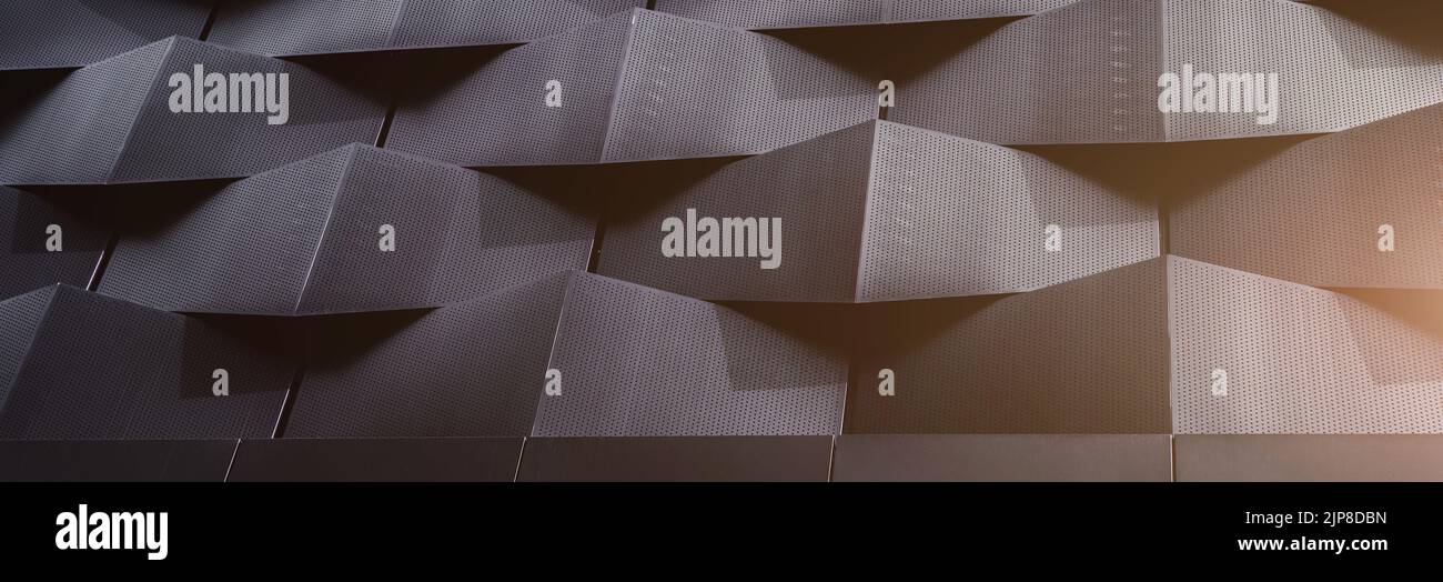 futuristic building wall made of modern and ecological materials ...