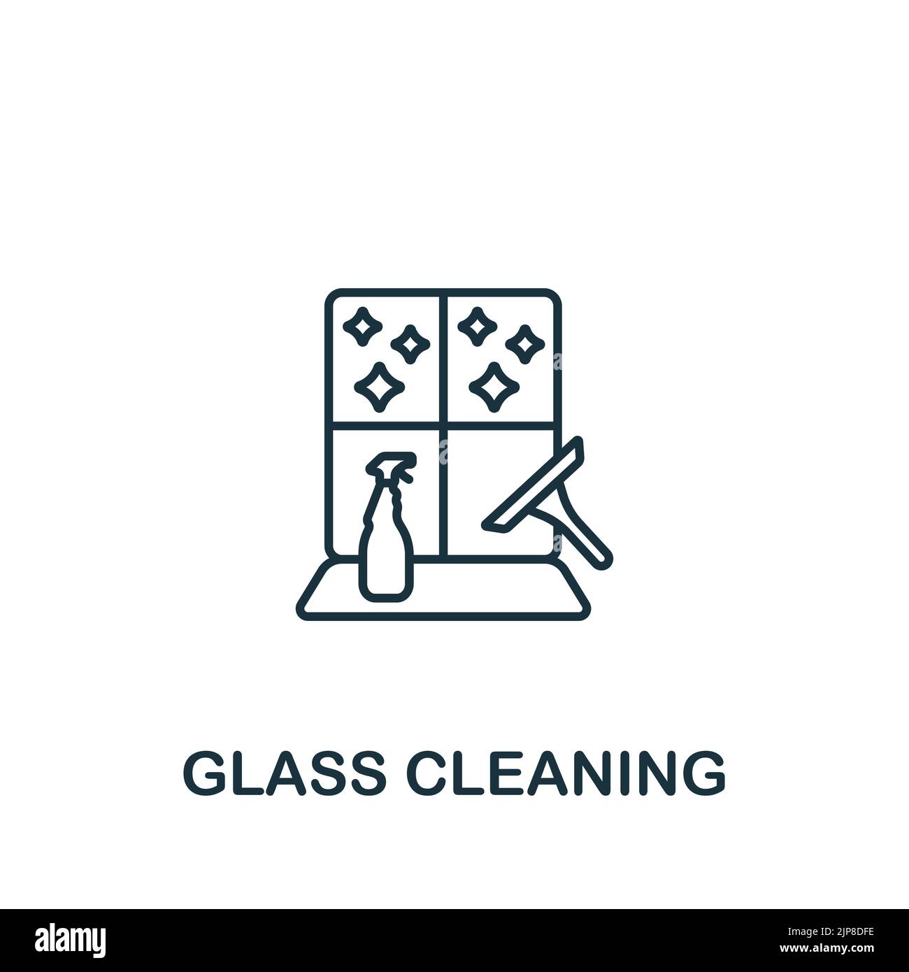Glass Cleaning icon. Line simple line Housekeeping icon for templates ...