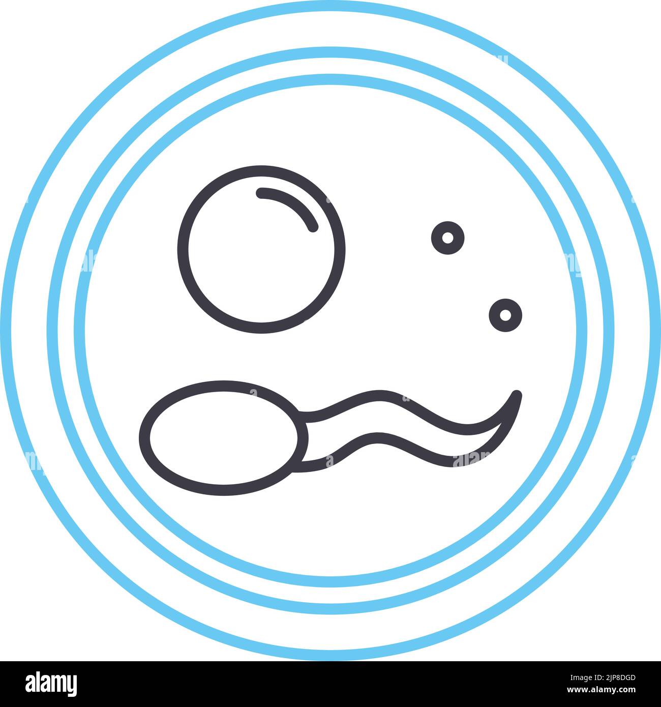 fertilization line icon, outline symbol, vector illustration, concept ...