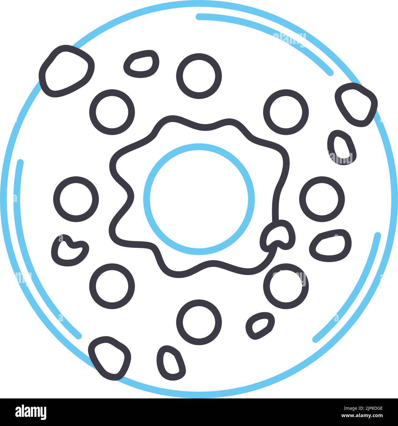 Cream doughnut not illustrations Stock Vector Images - Alamy