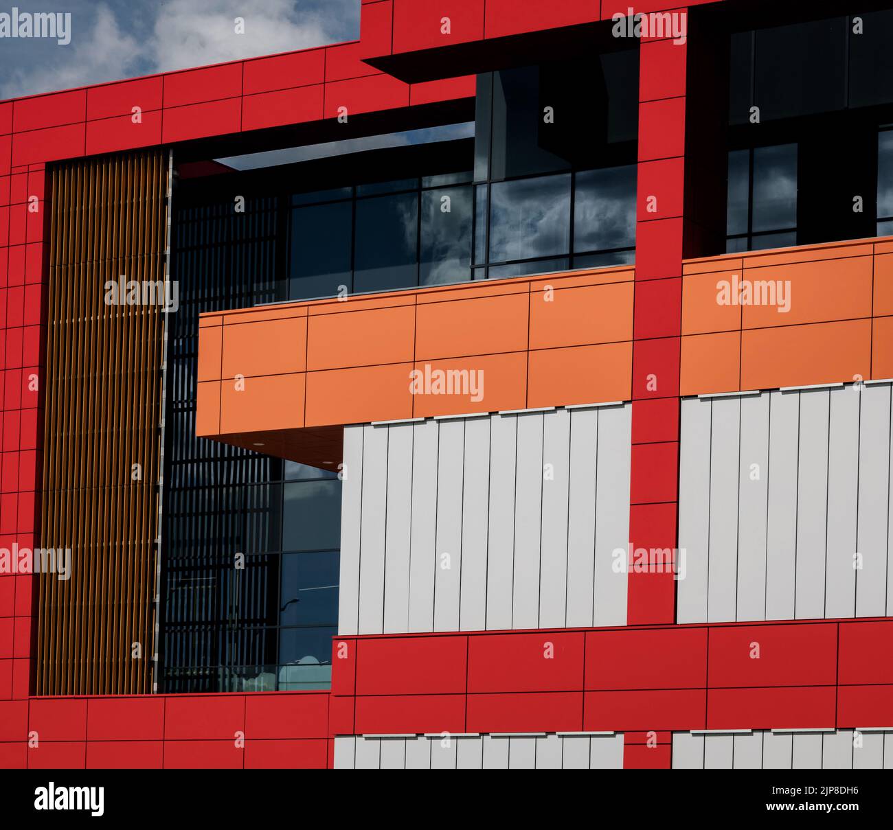 colorful aluminum panels. Modern architecture Stock Photo - Alamy