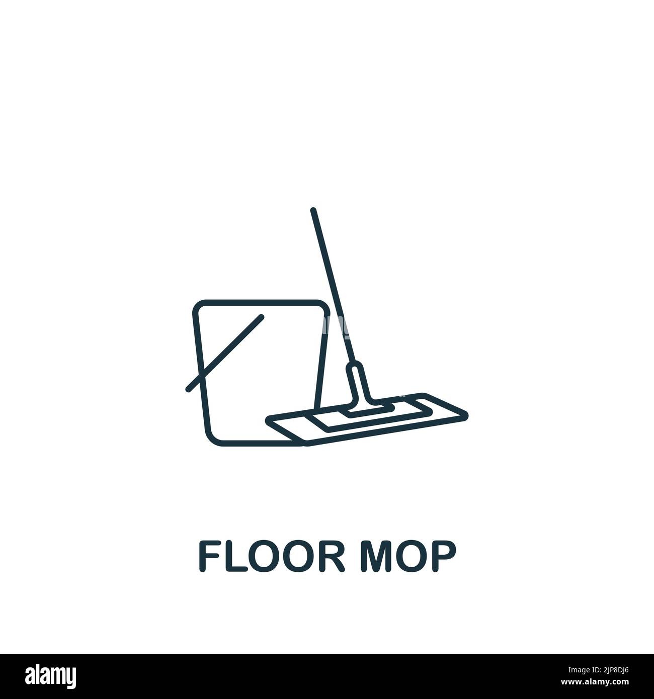 Floor Mop icon. Line simple line Housekeeping icon for templates, web ...