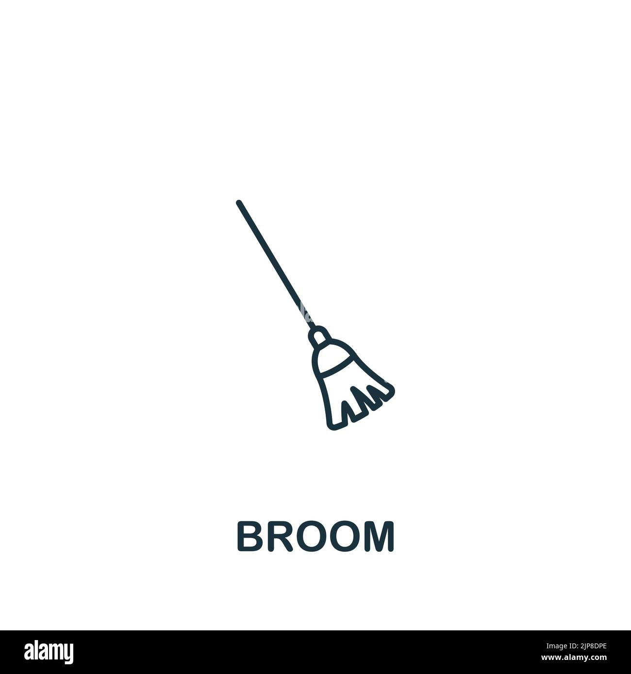 Broom icon. Line simple line Housekeeping icon for templates, web ...