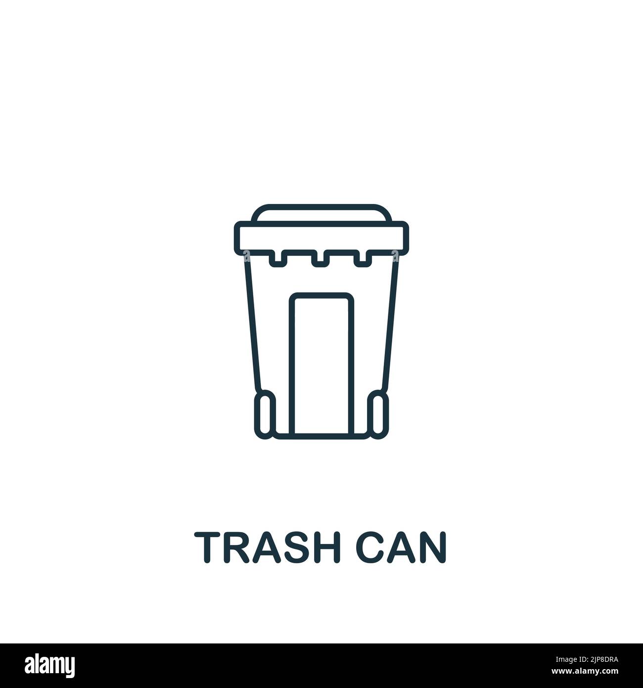 Trash Can icon. Line simple line Housekeeping icon for templates, web ...