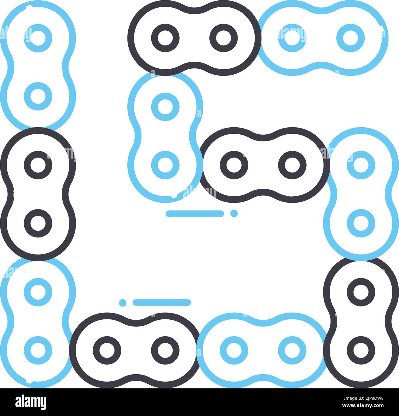 car chain line icon, outline symbol, vector illustration, concept sign ...