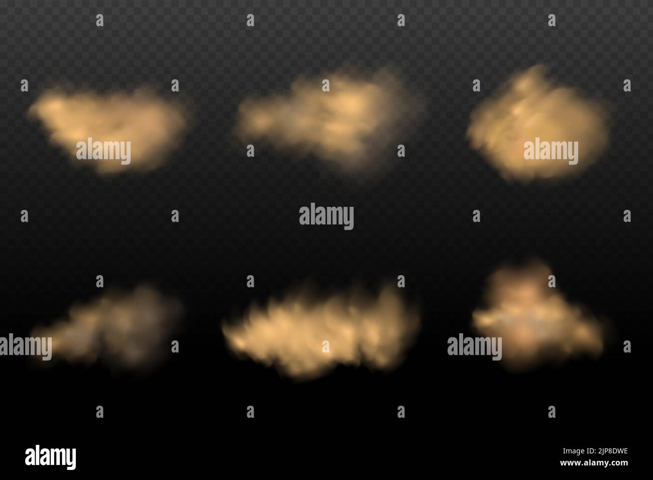 Trace on a dusty road or highway from a car.A cloud of brown dust and ...