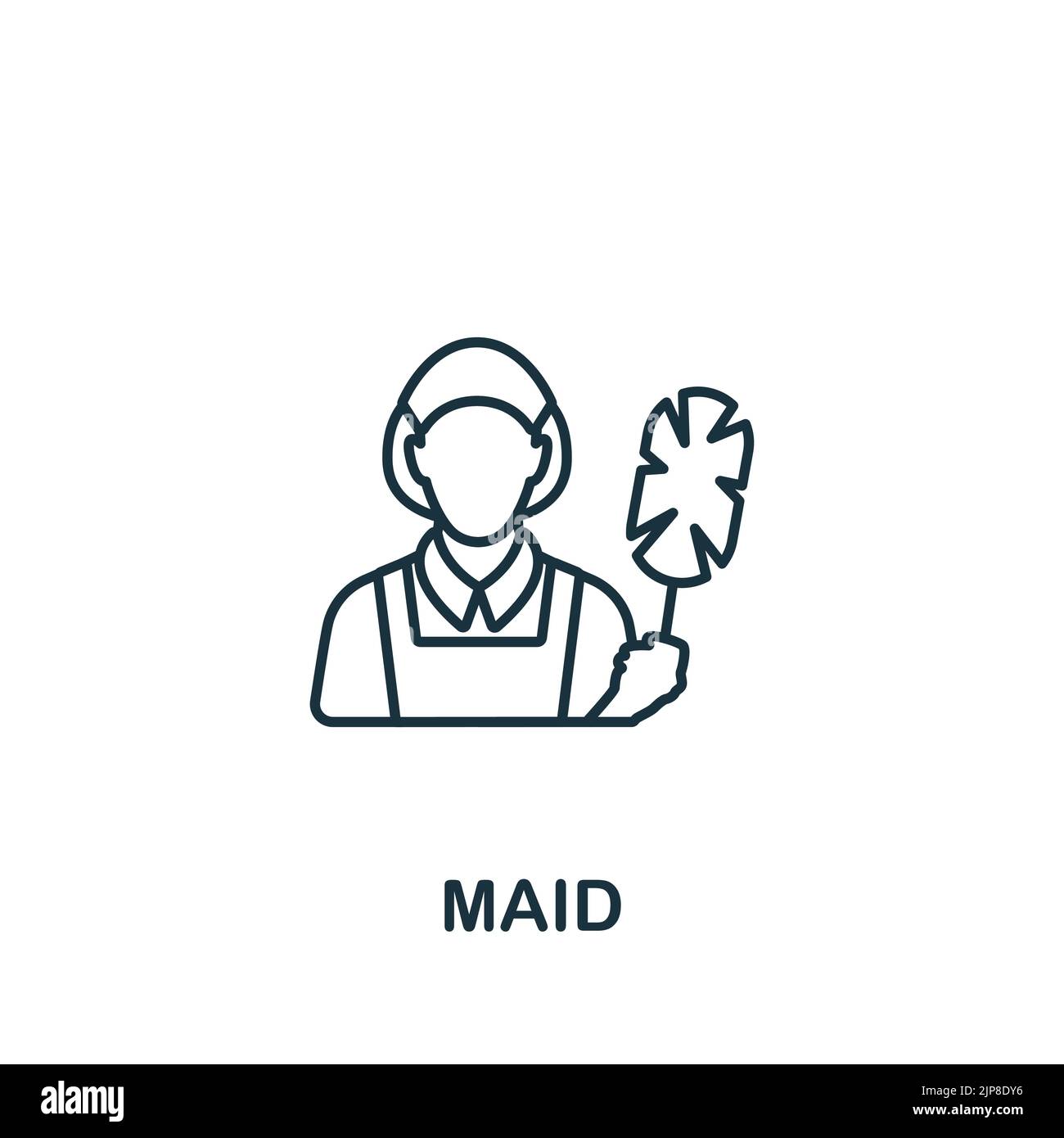 Maid icon. Line simple line Housekeeping icon for templates, web design ...