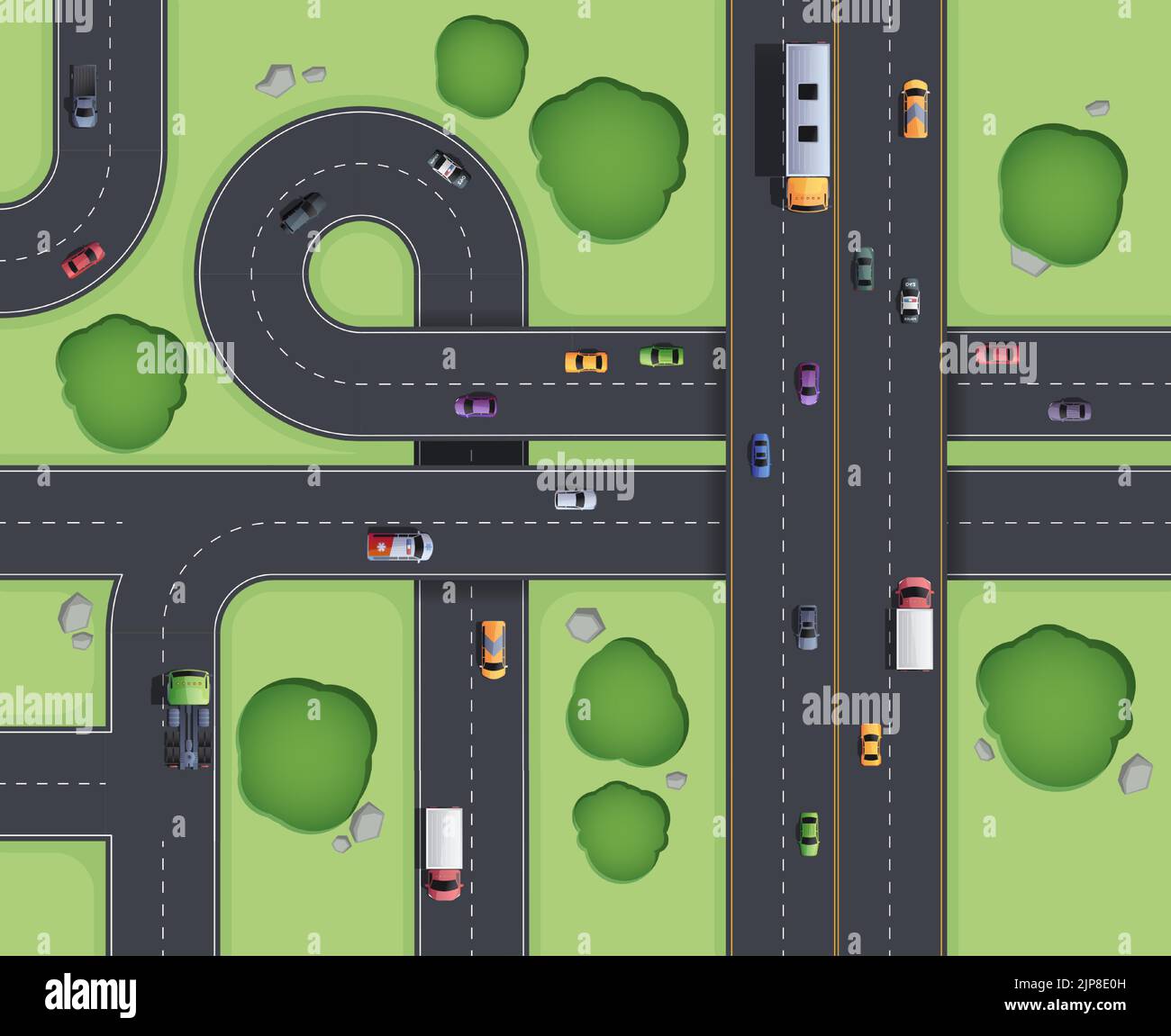 Turning cars Stock Vector Images - Alamy