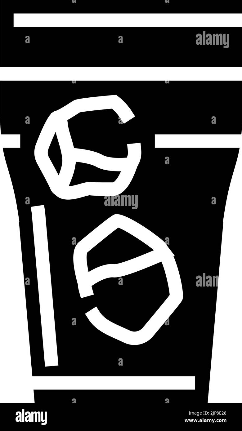 ice beverage drink glyph icon vector illustration Stock Vector Image ...
