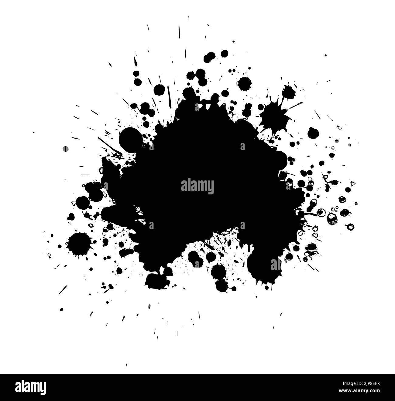 Black blob object on White Background. Vector illustration Stock Vector ...