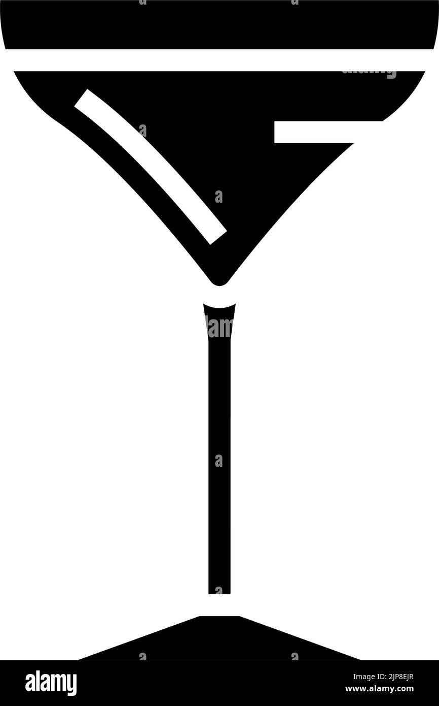 gimlet cocktail glass drink glyph icon vector illustration Stock Vector ...