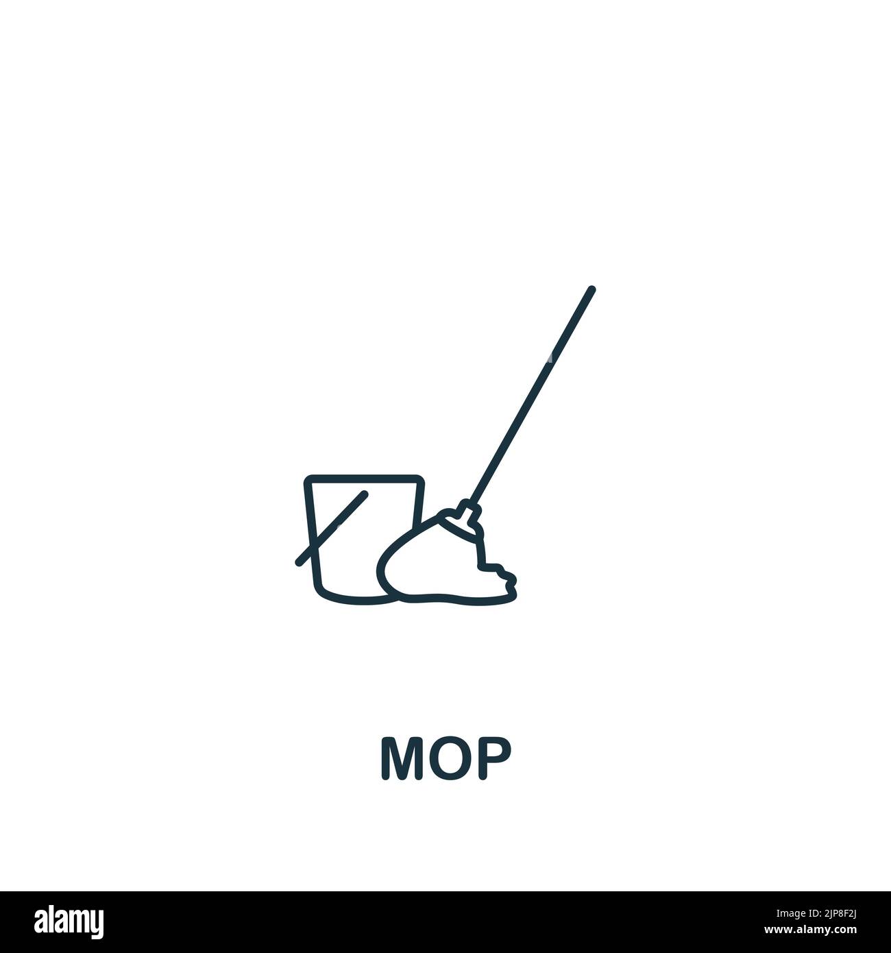 Mop icon. Line simple icon for templates, web design and infographics ...