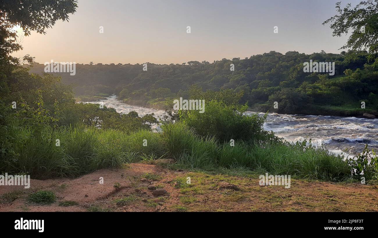 Murchison Falls National Park sits on the shore of Lake Albert, in ...
