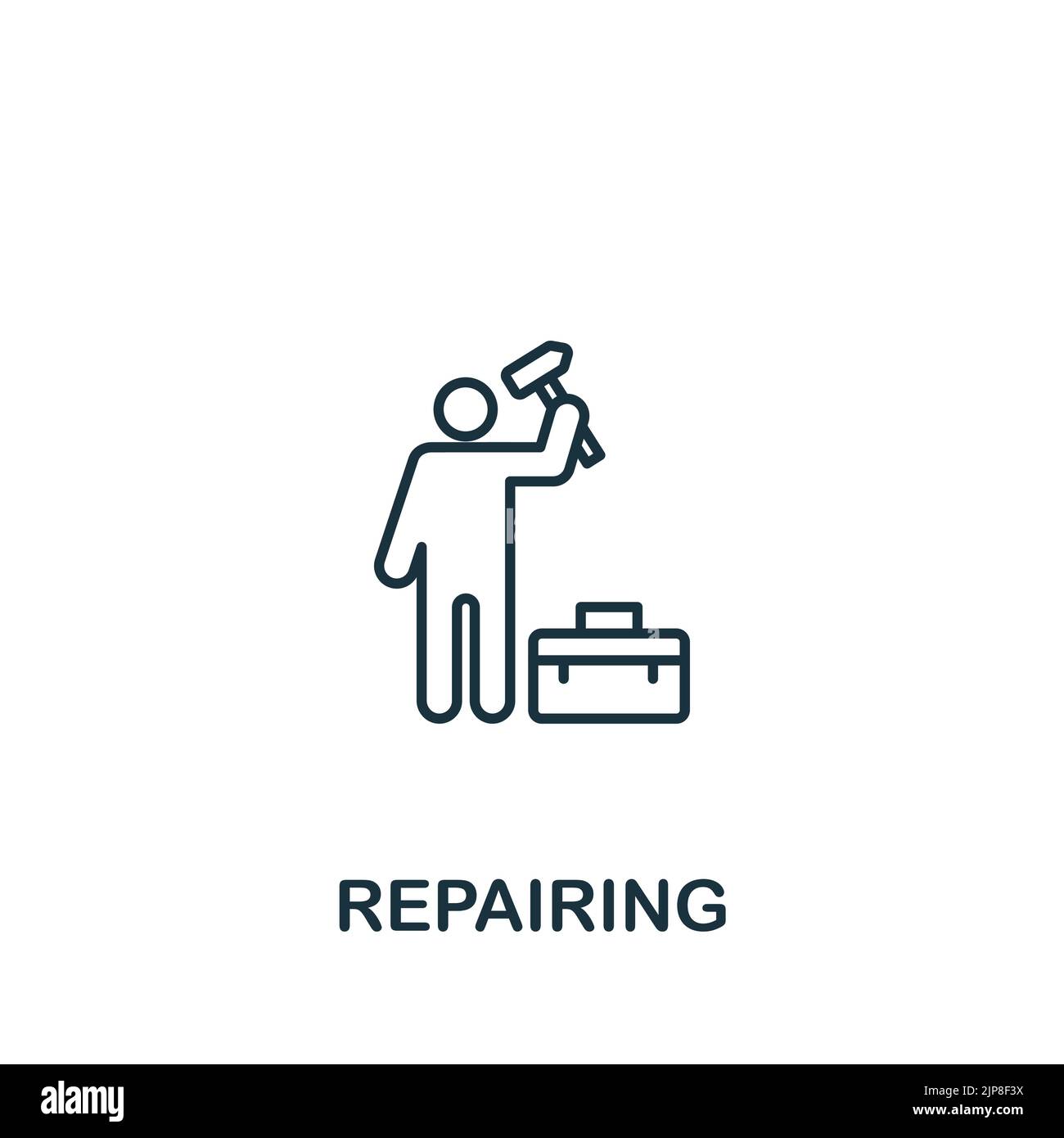 Repairing icon. Line simple icon for templates, web design and ...