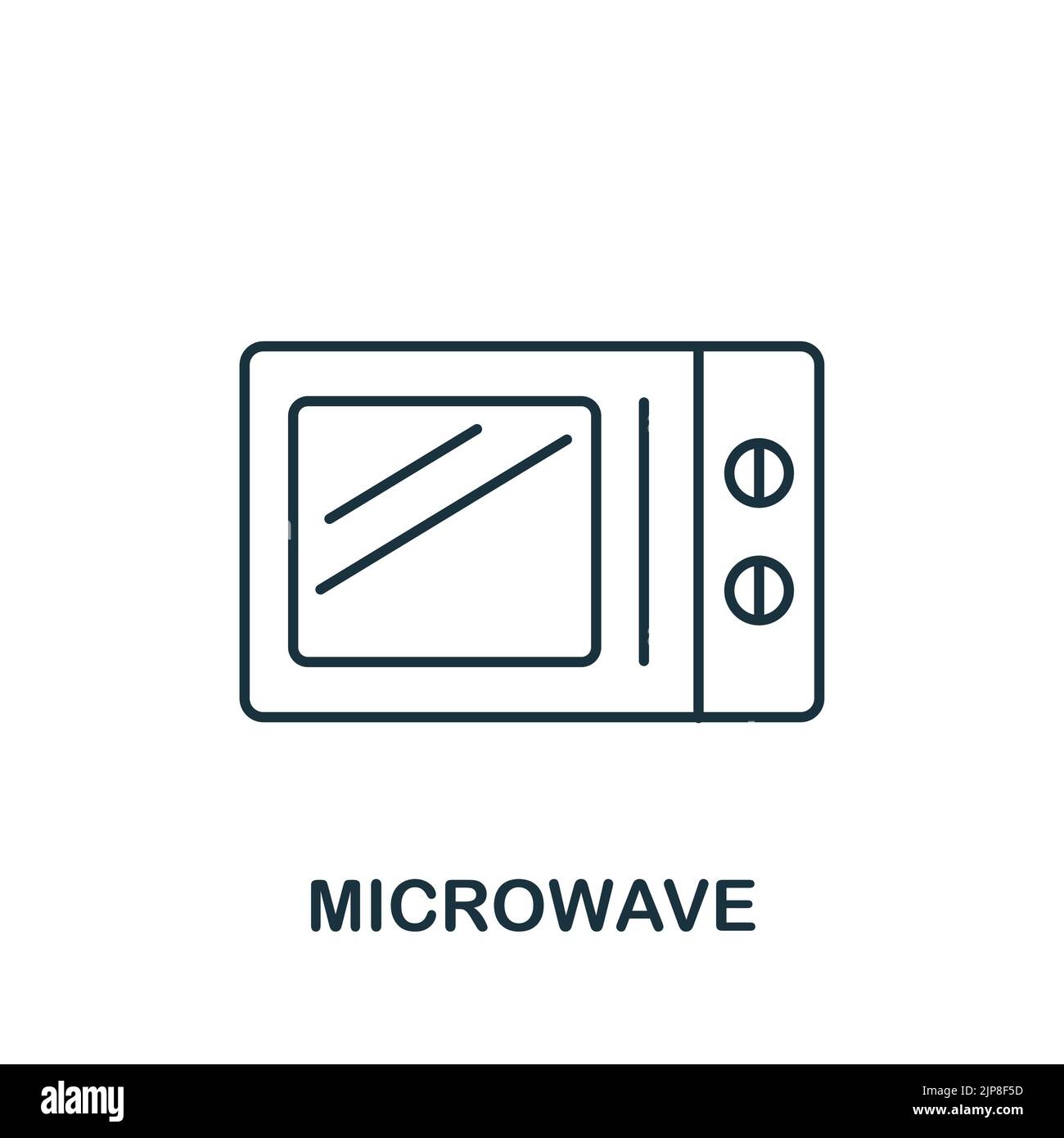 Microwave icon. Line simple icon for templates, web design and ...