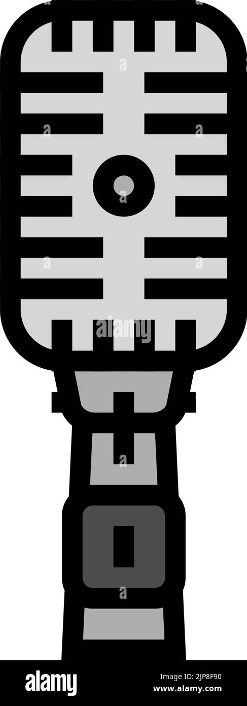 retro mic microphone color icon vector illustration Stock Vector Image ...