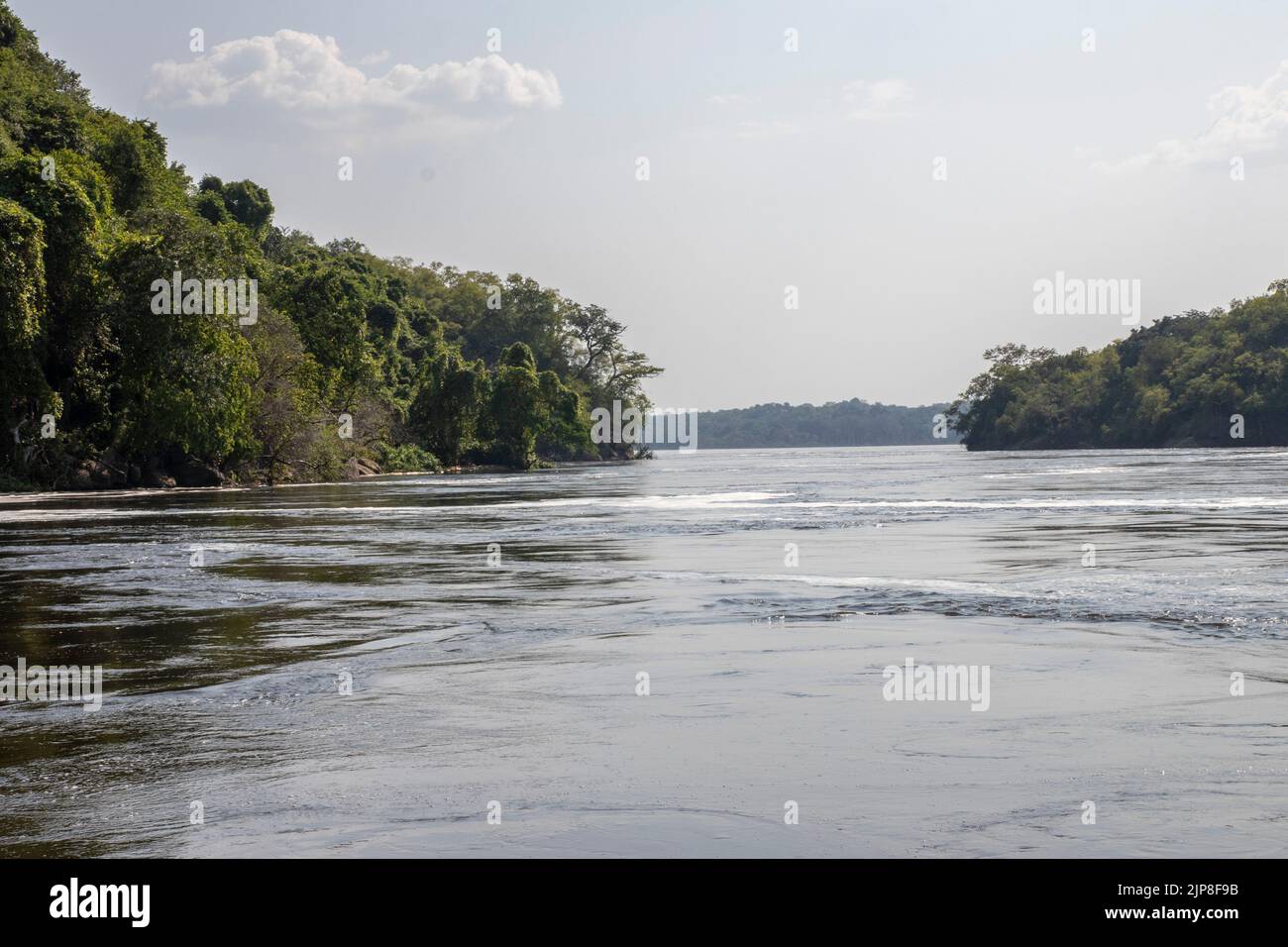 Murchison Falls National Park sits on the shore of Lake Albert, in ...