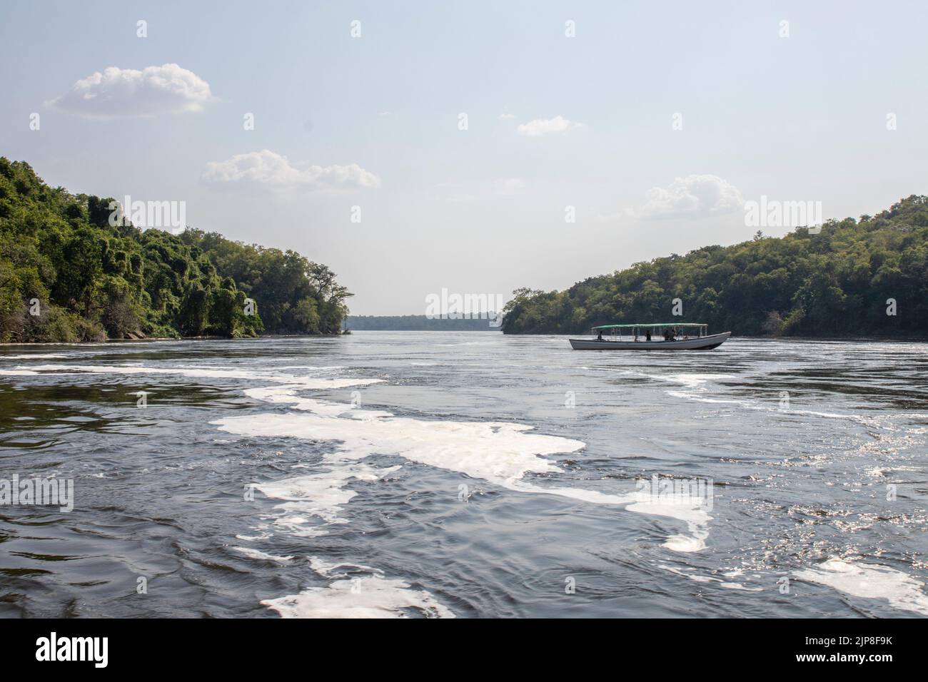 Murchison Falls National Park sits on the shore of Lake Albert, in ...