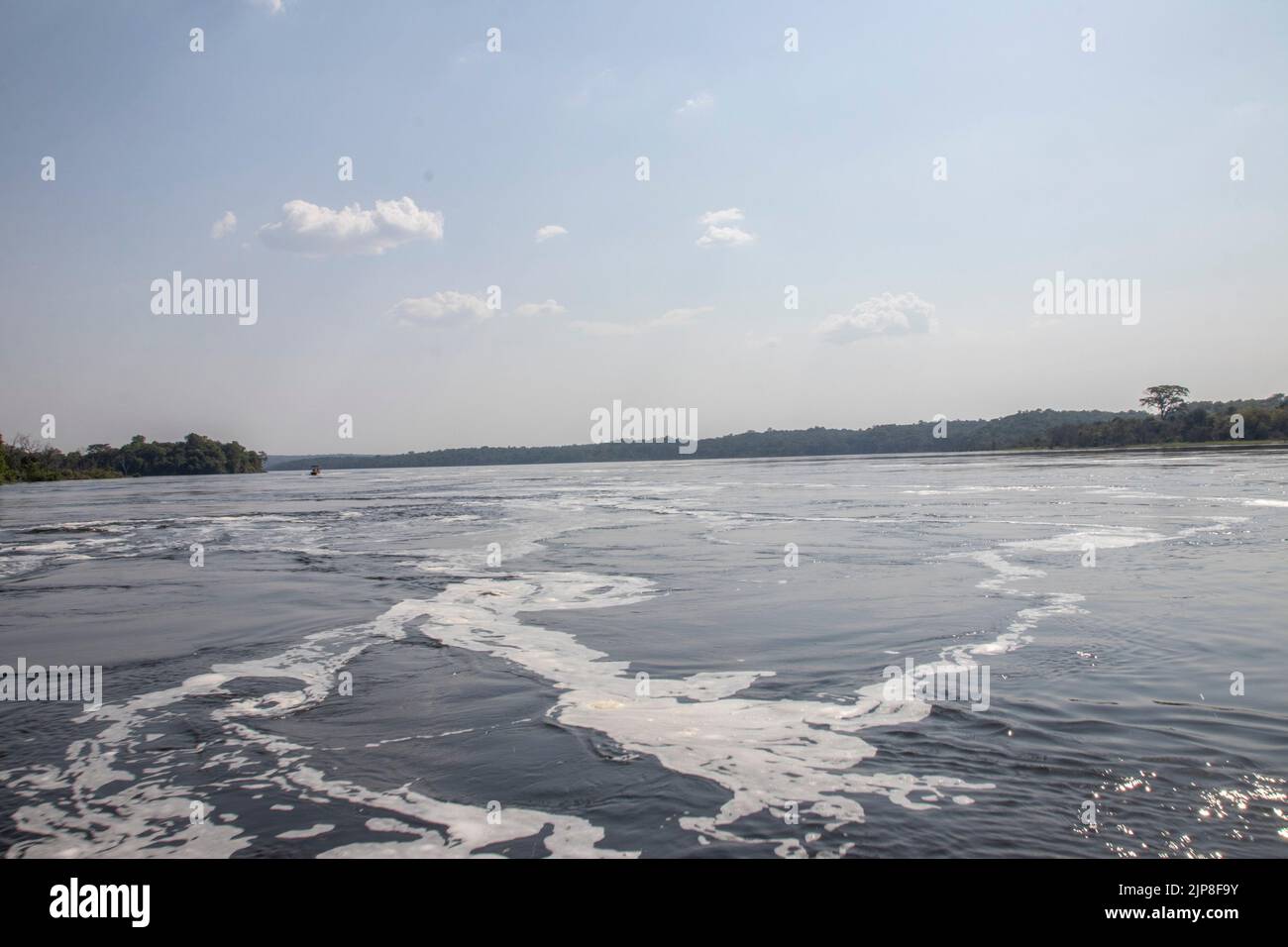 Murchison Falls National Park sits on the shore of Lake Albert, in ...
