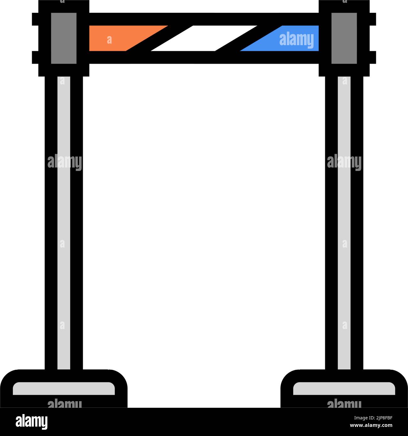 tape barrier stand color icon vector illustration Stock Vector Image ...