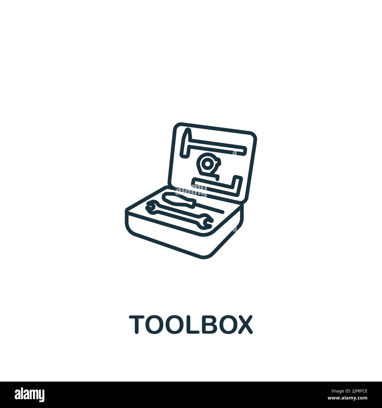 Toolbox icon. Line simple icon for templates, web design and ...
