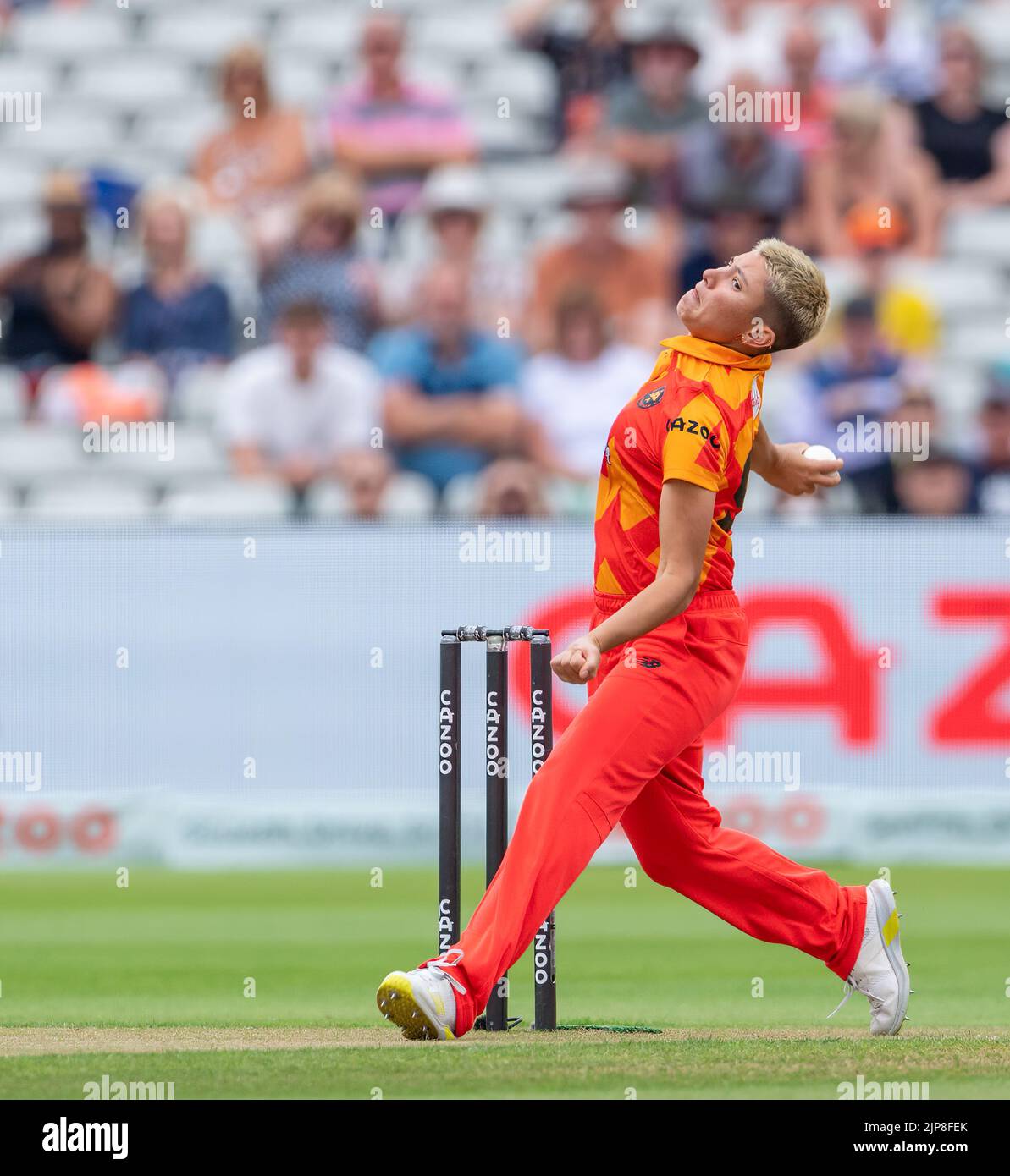 Issy Wong bowling for Birmingham Phoenix in The Hundred match between ...