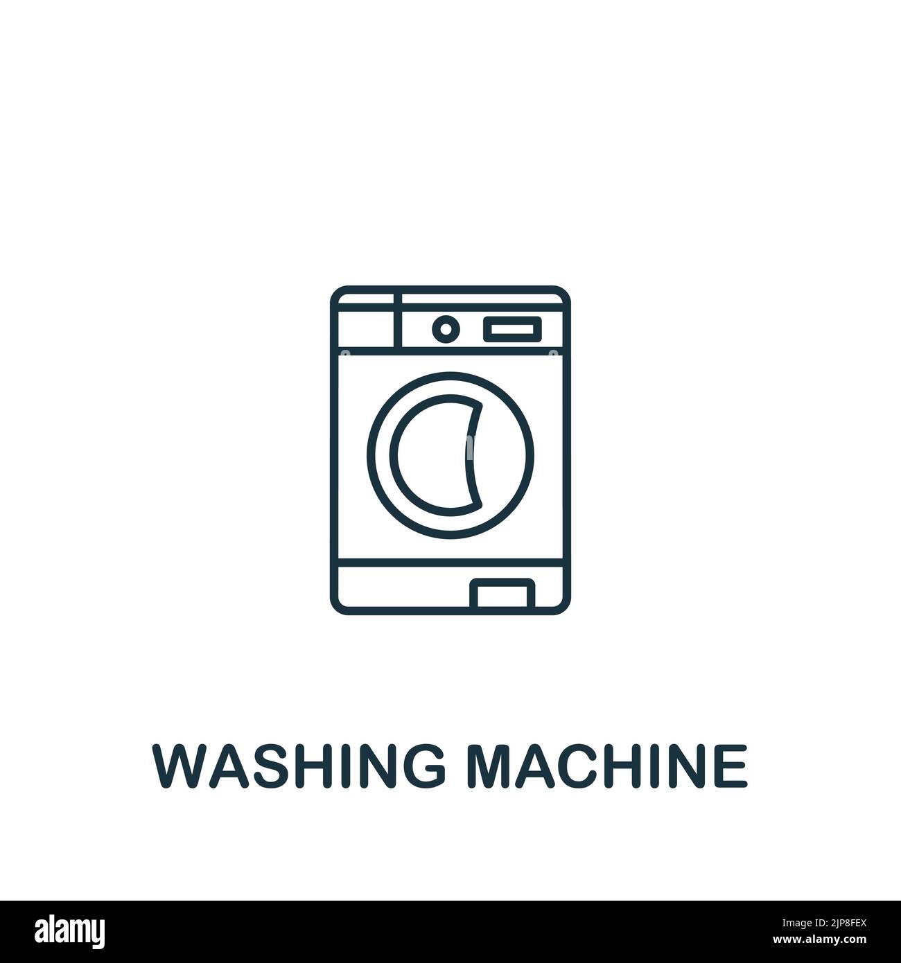 Washing Machine icon. Line simple line Housekeeping icon for templates ...