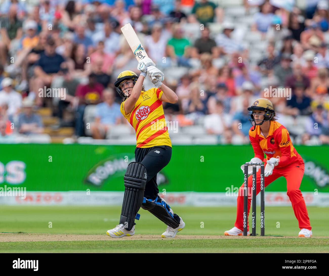 Nat Sciver batting for Trent Rockets in The Hundred match between ...