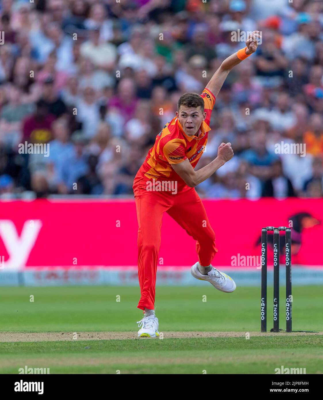 Henry Brookes bowling for Birmingham Phoenix in The Hundred match ...