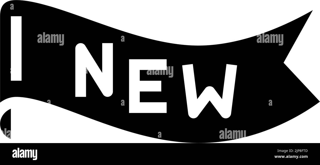 new ribbon banner design glyph icon vector illustration Stock Vector ...