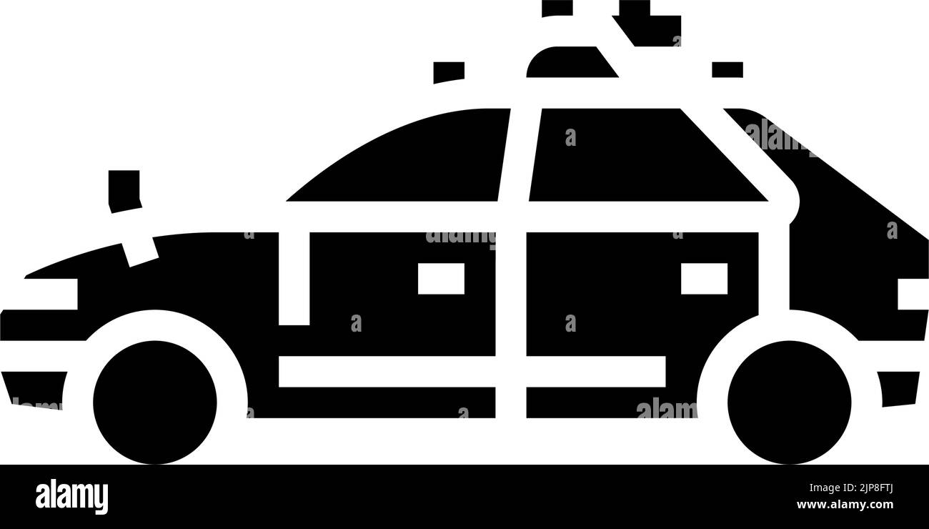 self drive car glyph icon vector illustration Stock Vector Image & Art ...