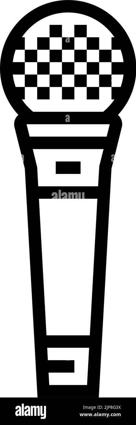 speak mic microphone line icon vector illustration Stock Vector Image ...