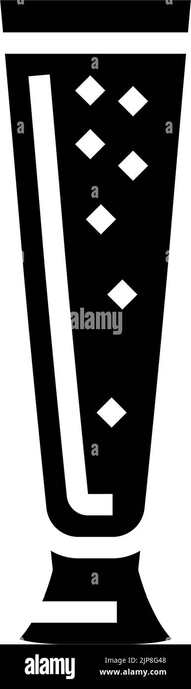 pilsner beer glass glyph icon vector illustration Stock Vector Image ...
