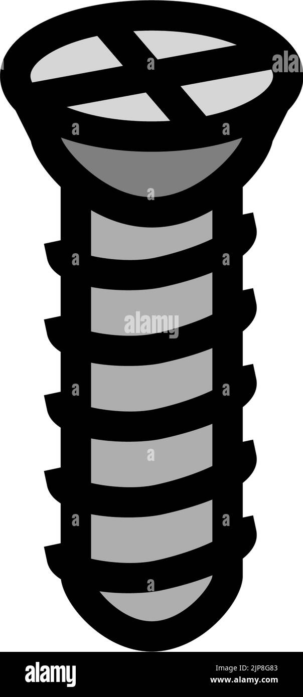 bolt metal assembly color icon vector illustration Stock Vector Image ...