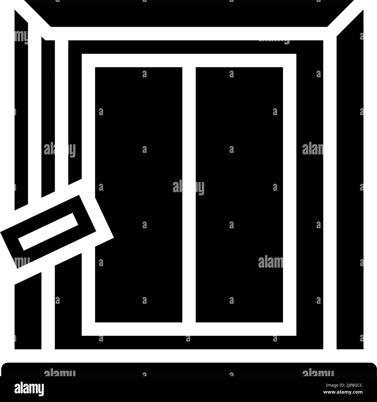 slope window putty glyph icon vector illustration Stock Vector Image ...