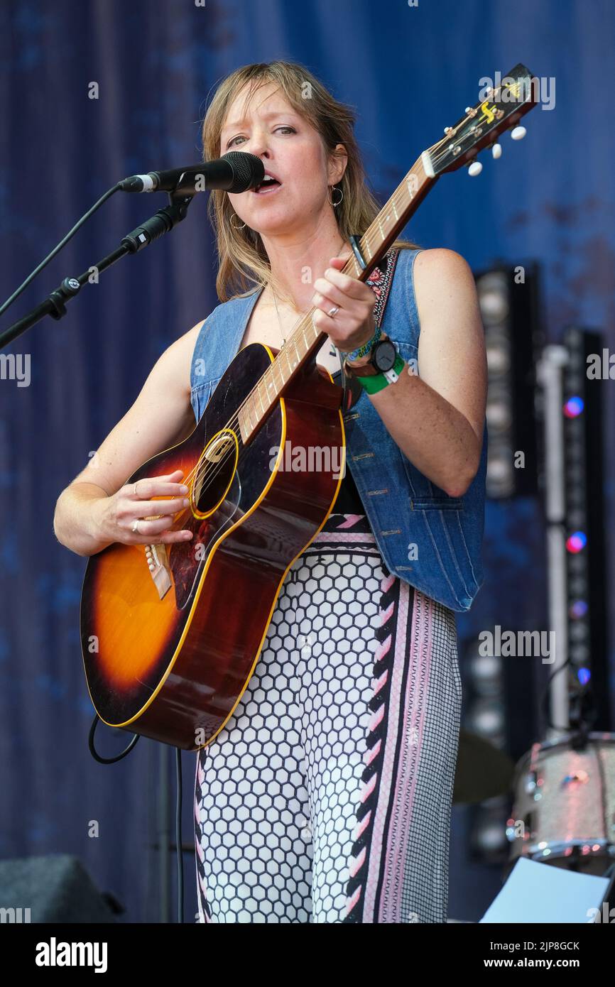 Emily Barker performing at Fairport's Cropredy Convention. Banbury, UK ...
