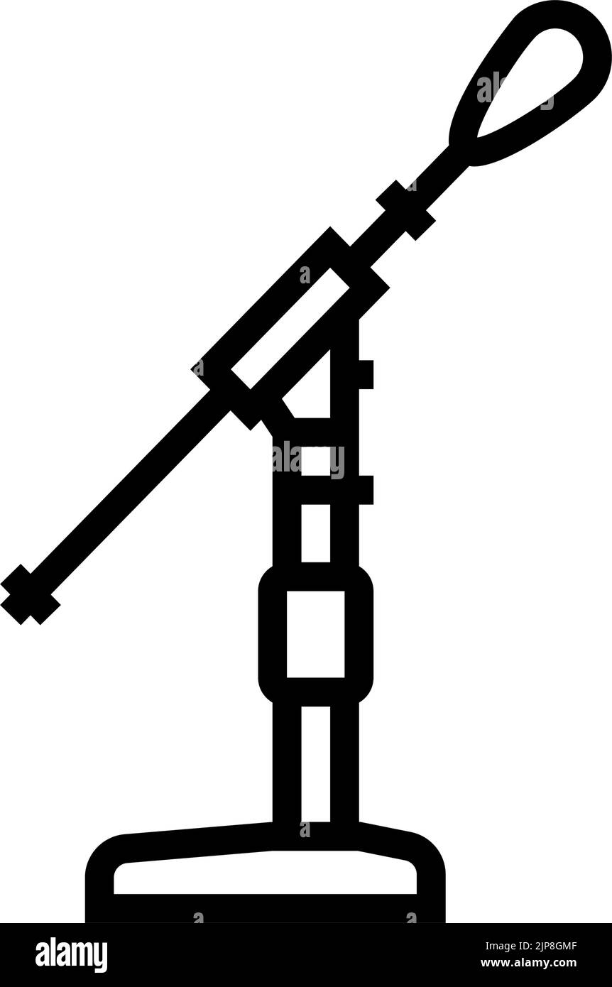 web mic microphone line icon vector illustration Stock Vector Image ...