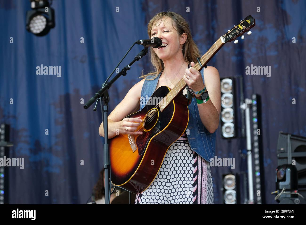 Emily Barker performing at Fairport's Cropredy Convention. Banbury, UK ...