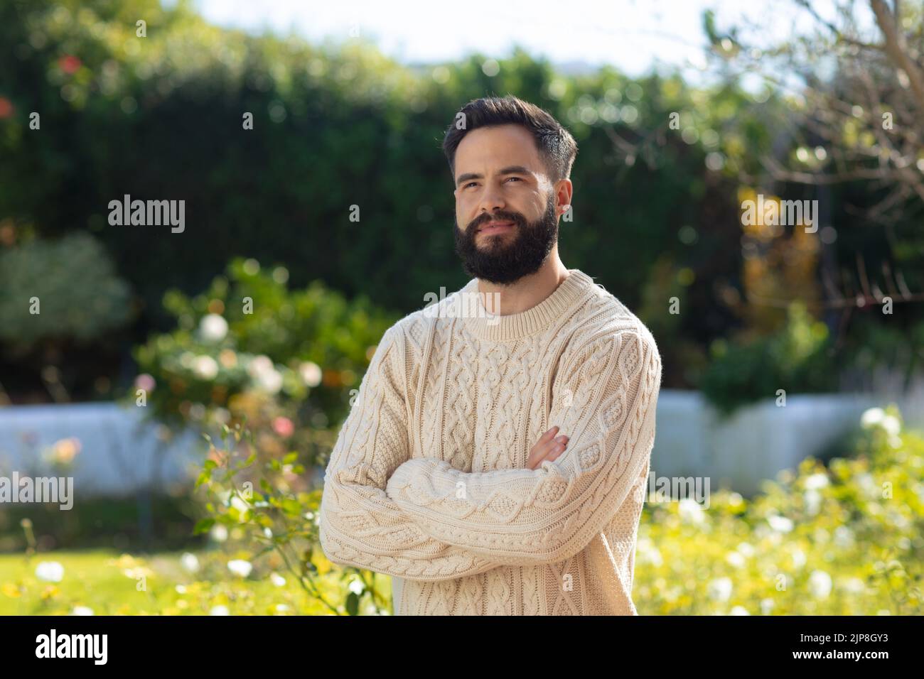 Happy man beard hi-res stock photography and images - Alamy
