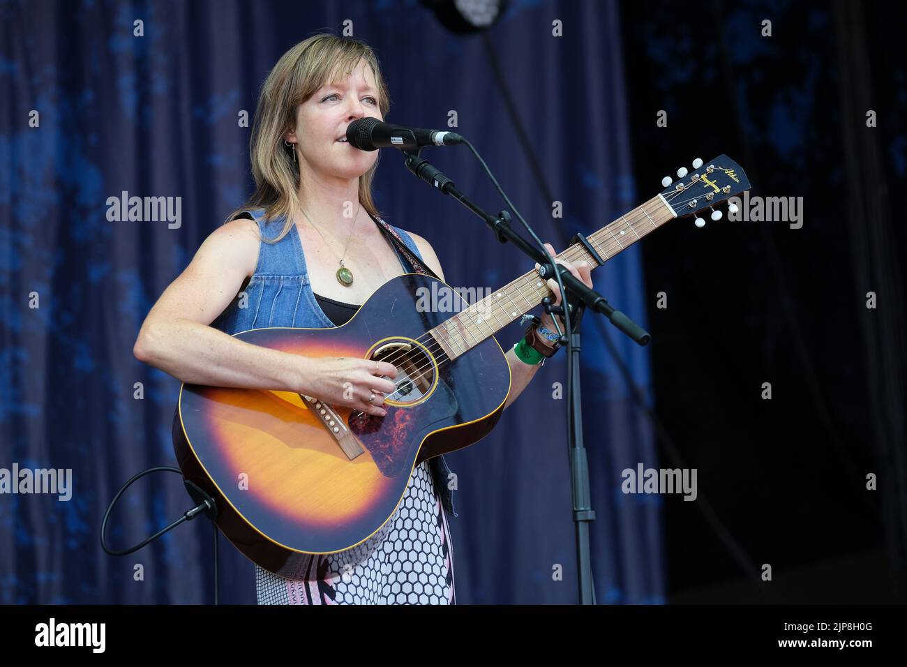 Emily Barker performing at Fairport's Cropredy Convention. Banbury, UK ...