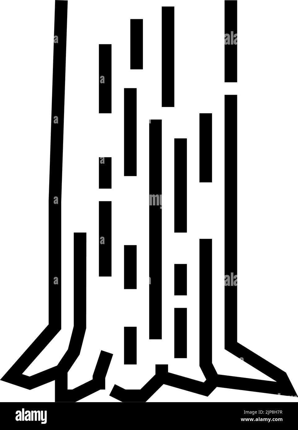 trunk wood timber line icon vector illustration Stock Vector Image ...